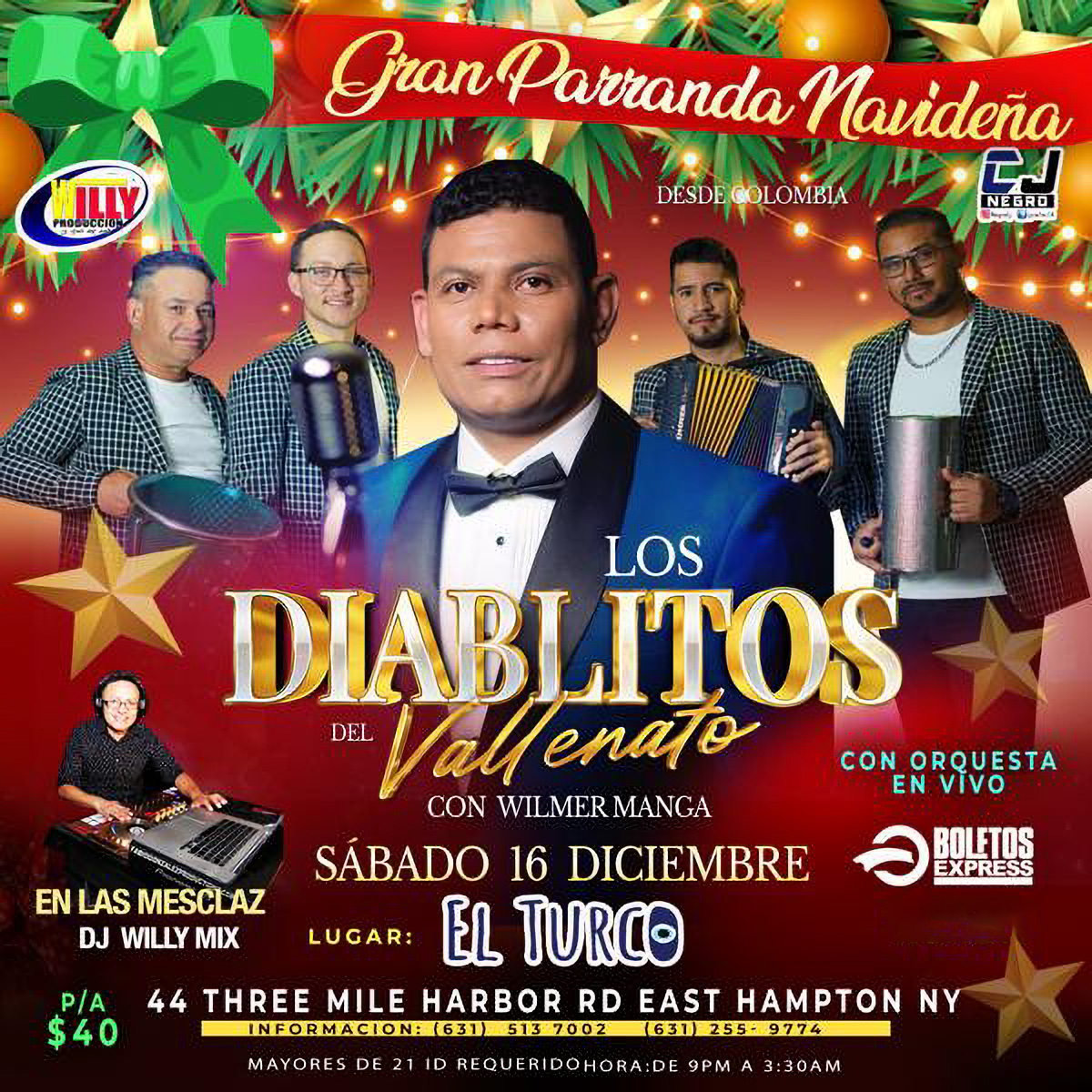 LOS DIABLITOS DEL VALLENATO CON WILMER MANGA Tickets - BoletosExpress