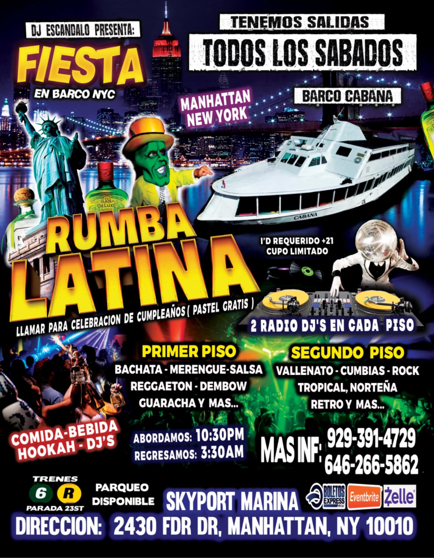 RUMBA LATINA EN BARCO Tickets - BoletosExpress