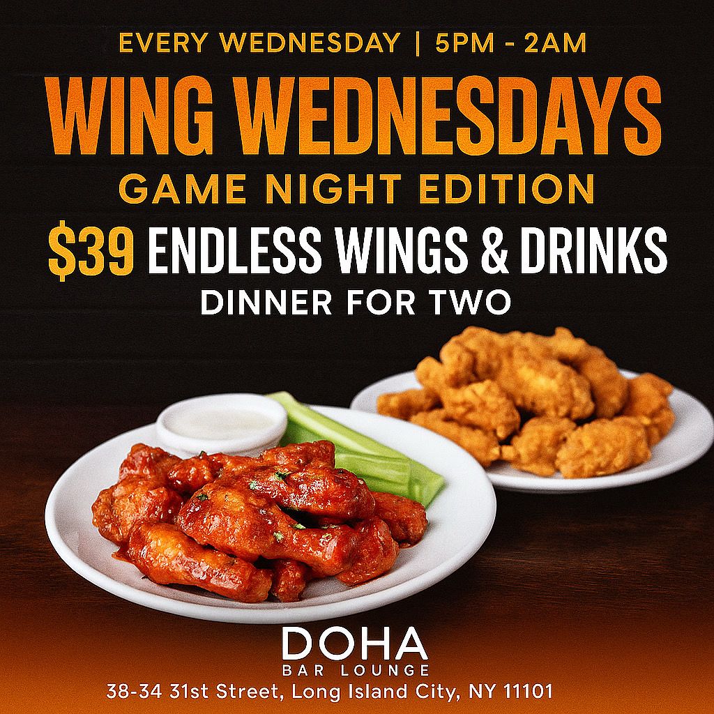 Wing Wednesdays: Game Night Edition at Doha Bar Lounge Tickets ...